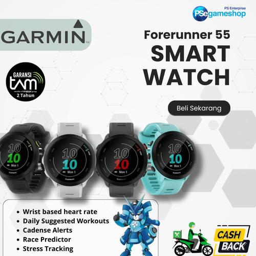Promo Garmin Forerunner 55 GPS Smartwatch Garansi Resmi - Black Cicil 0 ...