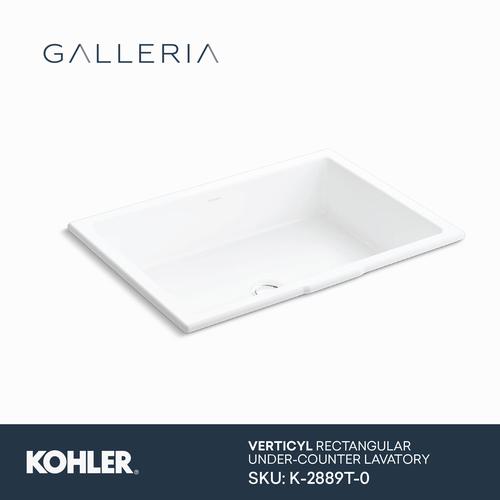 Promo Kohler Verticy Rectangular Under-Counter Lavatory K-2889T-0 ...