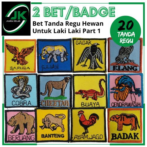 Promo Bet/Bedge Tanda Regu Bordir Hewan Pramuka Untuk Penggalang Laki ...