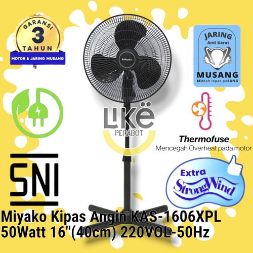 Jual MIYAKO KAS1606XPL Kipas Angin Berdiri 16in Kaki Silang Jaring ...