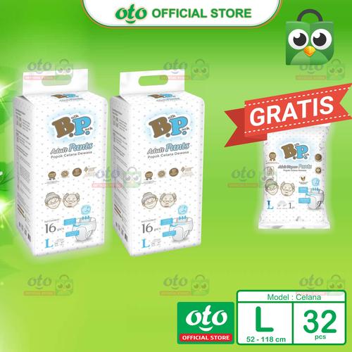 Promo BP Popok Dewasa Adult model Celana Diapers Pants 16 L - 2 pack ...