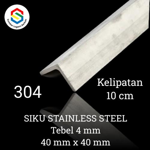 Jual siku 40 mm x 40 mm x tebel 4 mm stainless steel 304 - 10cm - Kota ...