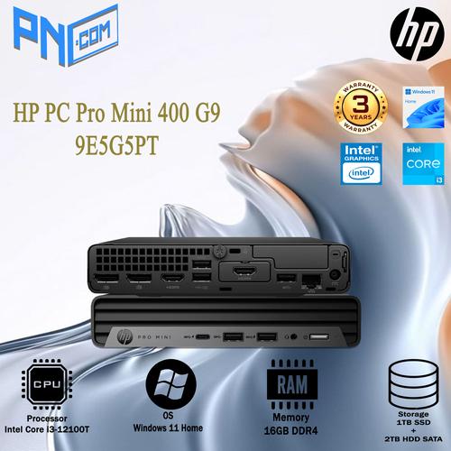 Jual HP PC Pro Mini 400 G9 9E5G5PT Intel Core i3-12100T 16GB 1TB SSD+ ...