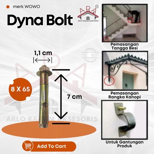 Jual DYNA BOLT 8 X 65 / BAUT BETON / ANCHOR BOLT / EXPANSION BOLT ...