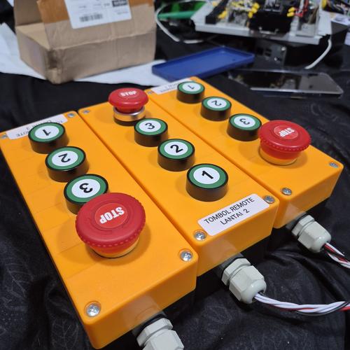 Jual TOMBOL Lift Barang Orange Tebal Emergency stop TOMBOL Tiap LANTAI ...