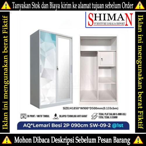 Jual Lemari Pakaian Besi AQUO 2 Pintu Ukuran 90 - SW-09-1 - Kota ...