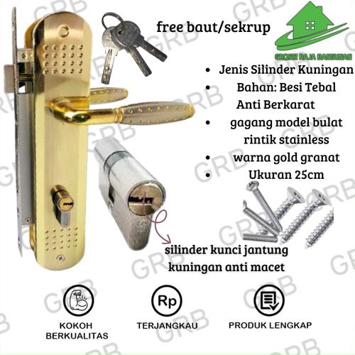 Promo Door Handle Set/Gagang Kunci Pintu Oval 25 CM HIGH QUALITY ...