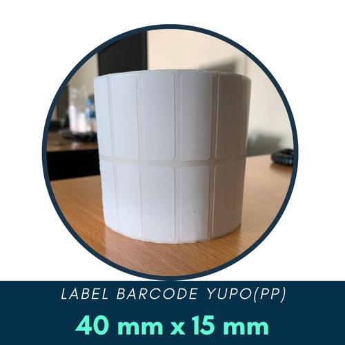 Jual Label Barcode PP Yupo Uk. 40 X 15MM 2 LINE 5.000 pcs/roll ...