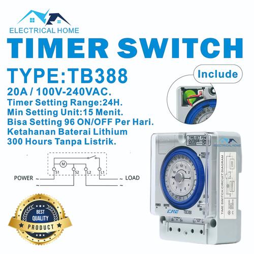 Jual Timer Analog Switch Otomatis 24 Jam TB388 - Kota Surabaya ...