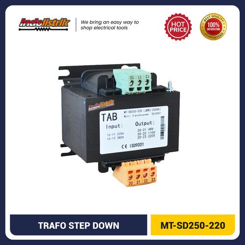 Jual Trafo Step Down 250VA MT-SD250-220 Merek TAB - Output 220V-110V ...
