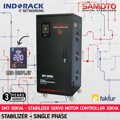 Jual SMT-30KVA STABILIZER SAMOTO SERVO MOTOR CONTROLLER 30KVA SINGLE PHASE AVR STAVOLT LISTRIK ...