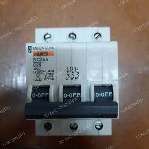 Jual MCB MERLIN GERIN NC45N/A 3P 25A ORIGINAL - Jakarta Pusat - arizan shop elektrik | Tokopedia