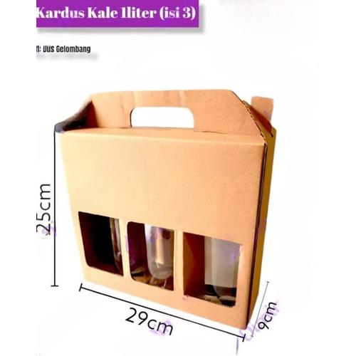 Jual kardus kemasan botol 1liter box hampers botol 1liter dus botol ...