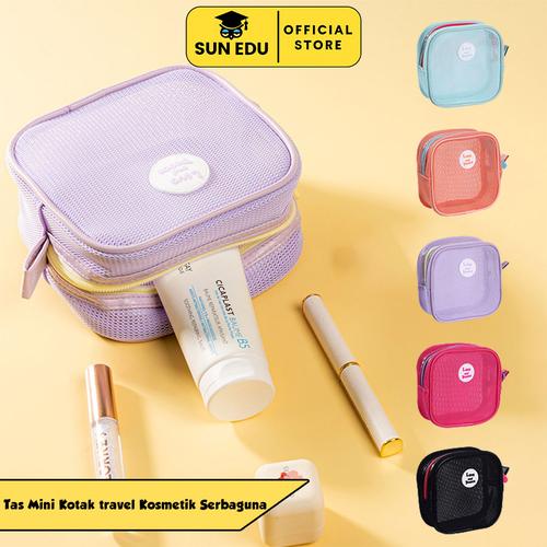 Promo Pouch kotak jaring aesthetic/ Mini pouch cosmetic cute - Hitam ...