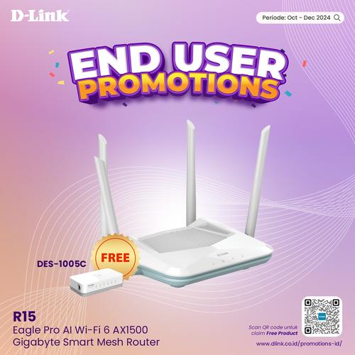 Jual DLINK R15 AX1500 EAGLE PRO AI Smart Router Dual Band - Jakarta ...