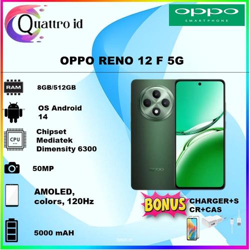 Jual Oppo Reno 12 F 5G 12GB 512GB - Amoled 120Hz Garansi Resmi - ORANGE ...