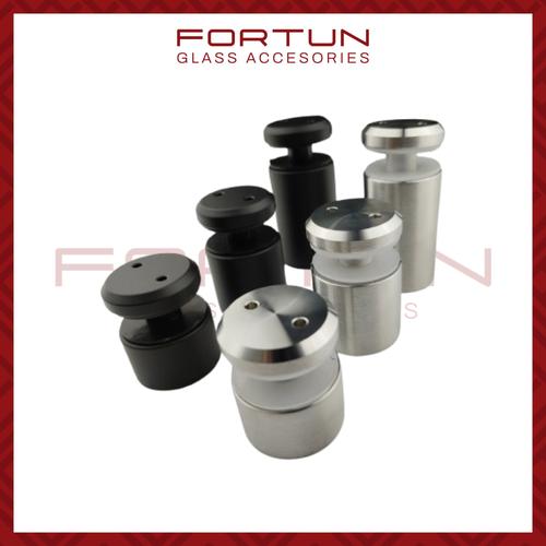 Jual Konektor Baut Railing Kaca Ke Tembok Pin Padat Stainless/hitam 2 ...