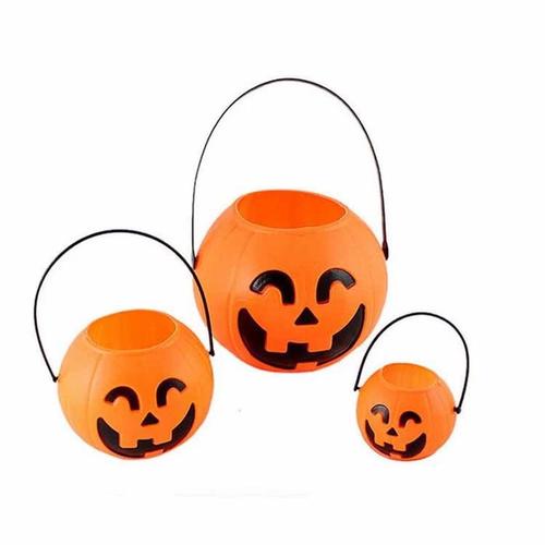 Jual halloween pumpkin basket light keranjang permen halloween ...