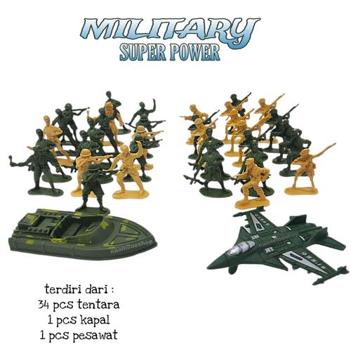 Jual figurin tentara + pesawat tempur /perahu army military super power army Mainan Tentara Yang ...