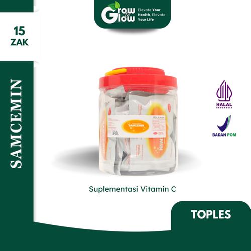 Jual Samcemin Toples isi 15 Kantong / Suplementasi Vitamin C 100 Mg ...