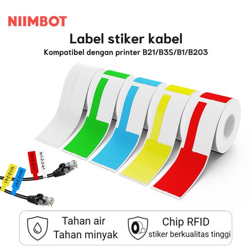 Jual NIIMBOT B21 B1 B3S Kertas label termal kabel stiker jaringan serat ...