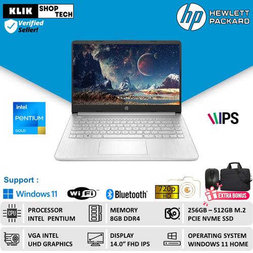 Jual Laptop Hp 14 Intel Pentium Gold Ram 8Gb 512Gb Ssd Fhd Win11Home ...