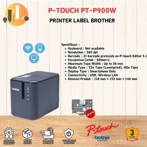 Jual BROTHER PT-P900W PTouch Printer Label PTP900 Barcode P900 W [WiFi ...