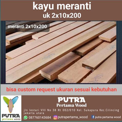 Jual asli kayu meranti papan uk 2x10x200, untuk pagar rumah/ceiling ...