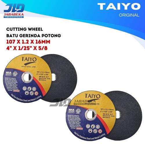 Jual TAIYO Batu Potong Mata Gerinda WA 60 R BF | Flap disk 4" X 1/25" X ...