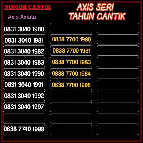 Jual Nomor cantik axis seri tahun - 8037 tahun - Kota Bekasi - Raja ...