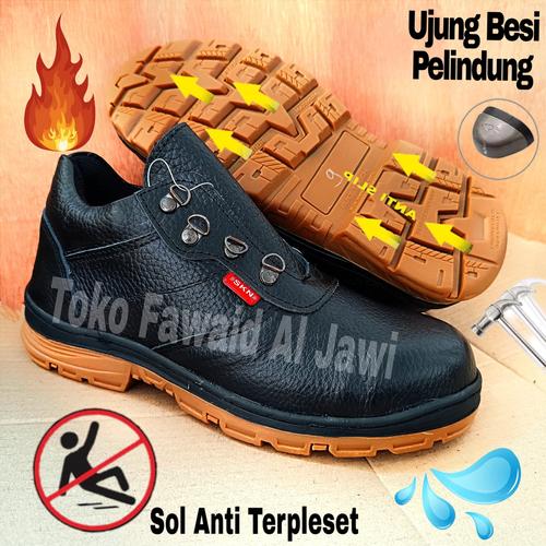 Jual Sepatu Safety Ring Kulit Sapi Asli Ujung Besi Keselamatan Kerja ...