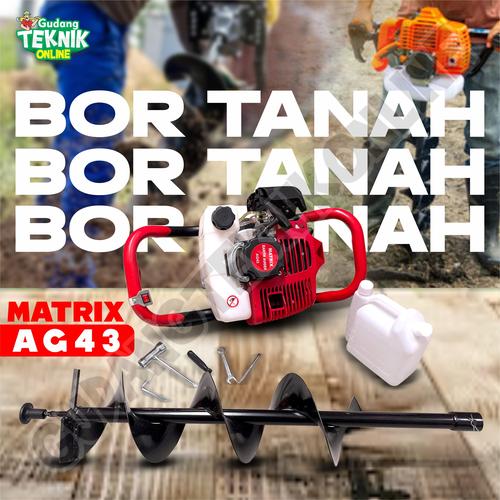 Jual Mesin Bor Gali Tanah AG43 MATRIX 42,8cc Penggali Lubang Earth ...