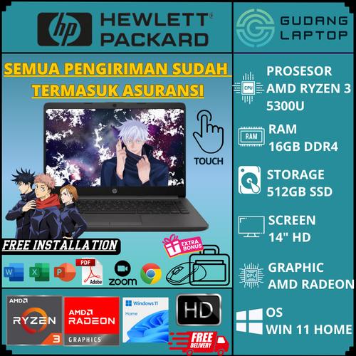 Jual PROMO LAPTOP HP 14 RYZEN 3 3250U 8GB 512GB SSD RADEON FHD WIN10 ...