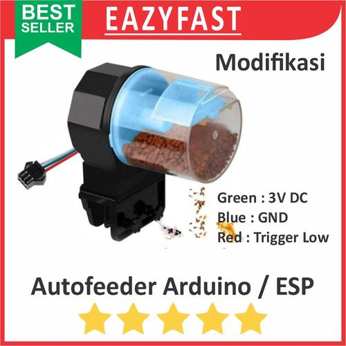 Jual Modul Auto Feeder Pakan Ikan Otomatis Arduino ESP Microcontroller Mikro Kontroller Mod ...