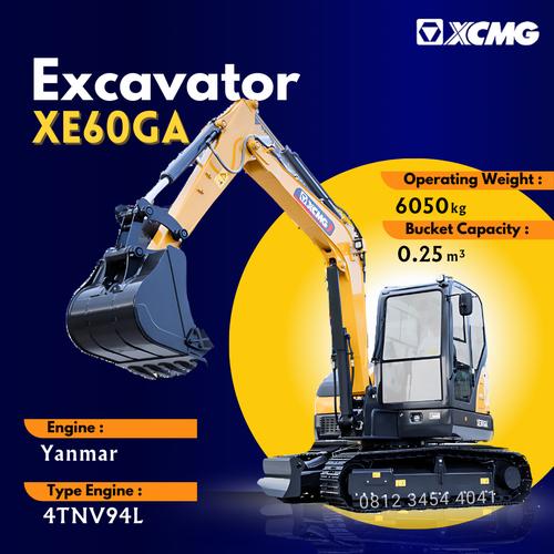 Jual Ekskavator Hidrolik 6 Ton XCMG XE60GA - Yanmar 4TNV94L Engine ...