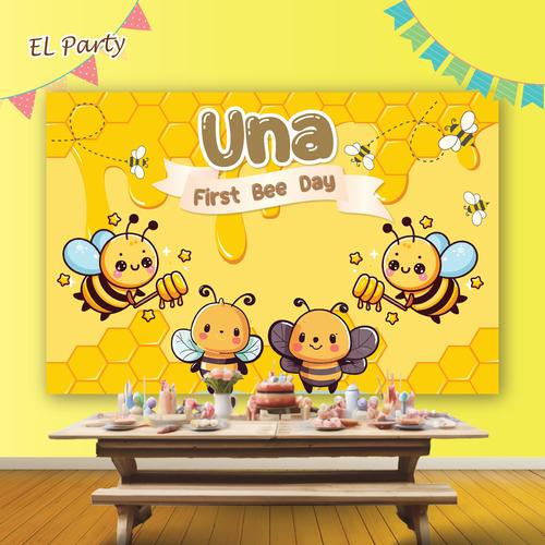 Promo Banner Ulang Tahun BEE LEBAH MADU Spanduk Ultah Kostum Karakter ...