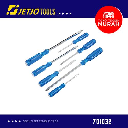 Jual JETJO Obeng Go Thru Set 7 Pcs Screwdriver Ketok Impact Getok ...