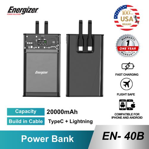 Promo Energizer Powerbank EN-40B Transparent Digital Display 20000mAh ...
