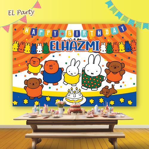 Promo Banner Ulang Tahun MIFFY KELINCI Spanduk Ultah Kostum Karakter ...