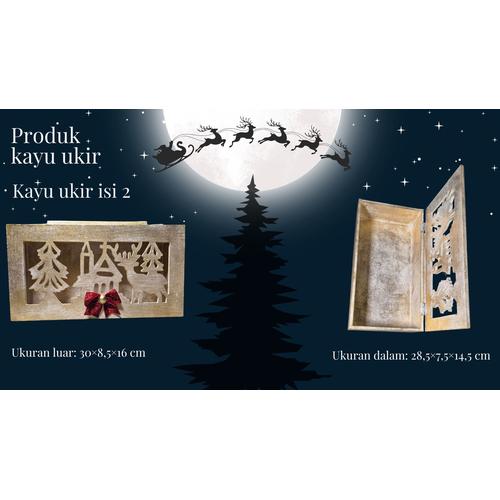 Jual box kayu ukir isi 2/ box kayu ukir serbaguna/ box kayu ukir natal ...