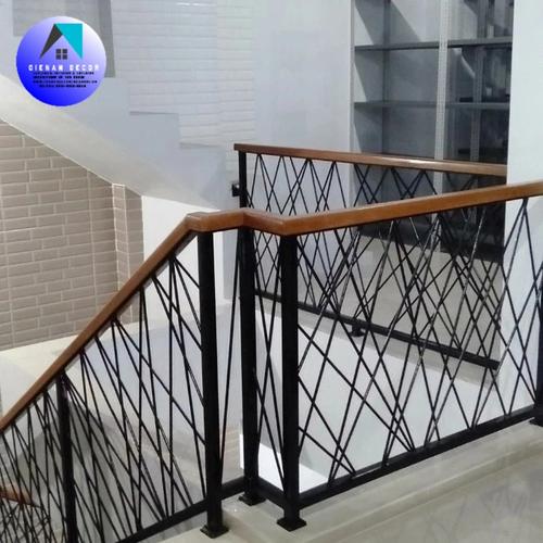 Jual railing balkon/railing minimalis/railing tangga pegangan kayu ...