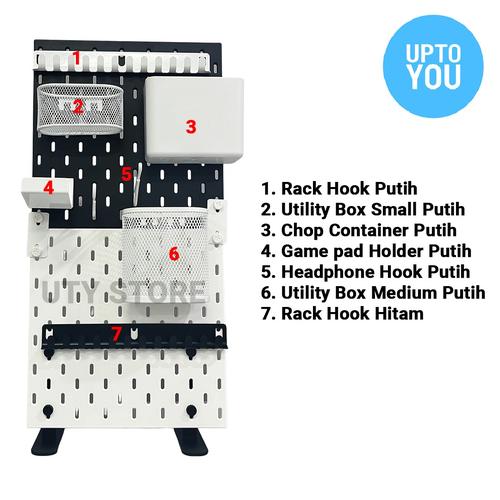 Jual Wall Shelf Board Household Kitchen Storage Home Decor / Pegboard ...