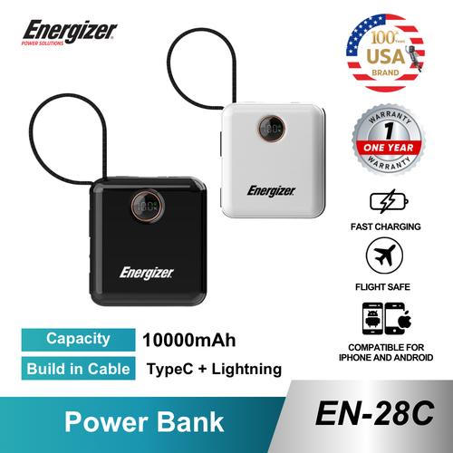 Promo Energizer Power Bank EN-28C 10000mAh Built in Cable - Hitam - Kab. Tangerang - Energizer ...