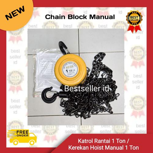 Jual Chain Block 1 Ton / Takel Katrol Kerekan Manual 1T / Takel Manual ...