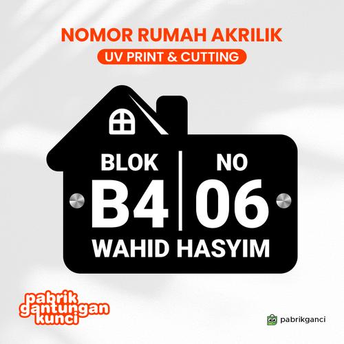 Jual Papan Akrilik Nomor Rumah | Print UV | Custom Desain & Bentuk ...