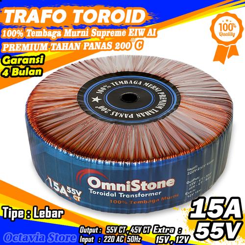 Jual Trafo Toroid OMNISTONE - Trafo Donat OMNISTONE CT 55V 45V 15A ...
