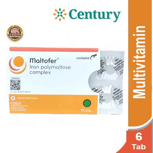 Jual Maltofer Tablet 1 Strip 6 TAB / ZAT BESI / PENAMBAH DARAH ...