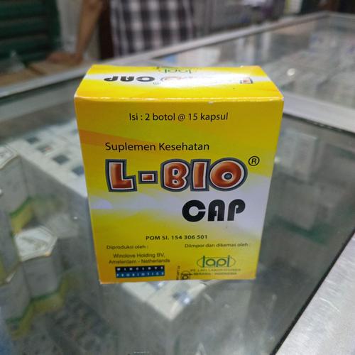 Jual suplemen vitamin l-bio cap isi 2 botol 15 kapsul multivitamin ...
