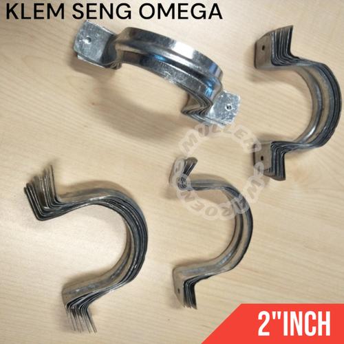 Jual KLEM PIPA OMEGA 2" / KLEM OMEGA 2INCHI CLAMP PIPA SILVER KROM ...