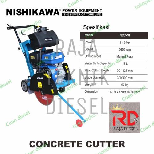 Jual MESIN POTONG ASPAL BETON / CONCRETE CUTTER NISHIKAWA NCC-18 ...